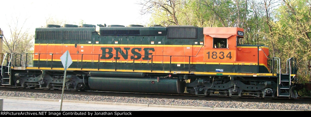 BNSF 1834, engineer's side view